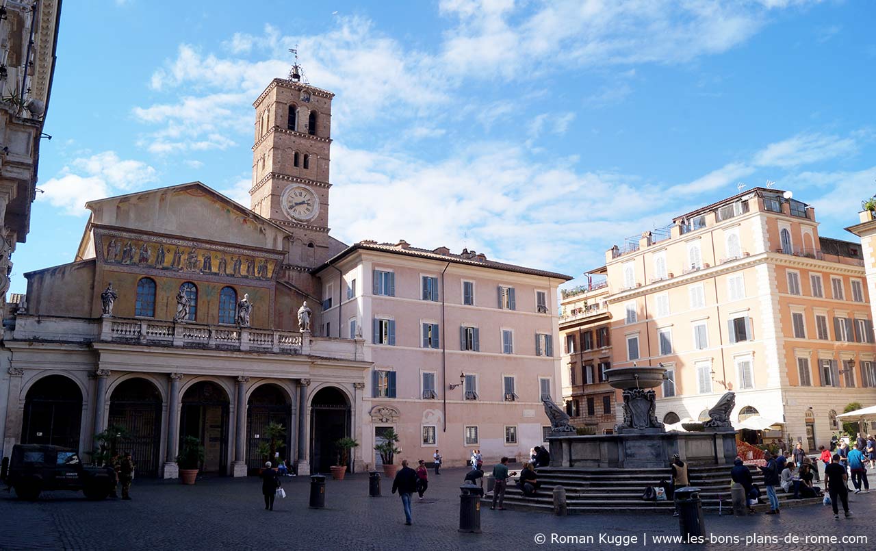 Piazza Santa Maria Trastevere à Rome | Les Bons Plans de Rome